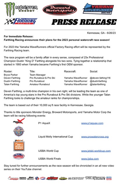 Farthing Racing Announces Broward Motorsports Support & 2023 Schedule ...